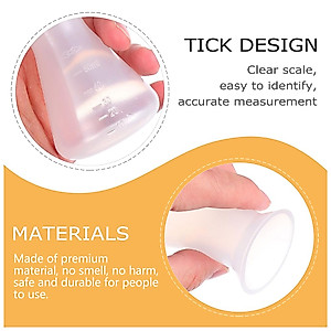 Laboratory Flask, Plastic Erlenmeyer Flask, Clear Scale Plastic Conical Flask 50ml Narrow Neck Without Cap for Lab Home (6pcs)