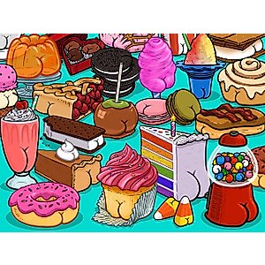 Ceaco - Brian Cook - Butts on Things - Sweet Cheeks - 500 Piece Jigsaw Puzzle
