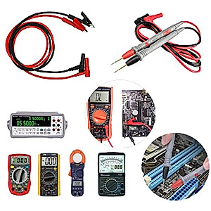 ARCHER LIFE HALL Test Leads for Multimeter,3.3FT Test Lead with Alligator Clips and Gold Plated Test Probe, multimeter Leads Kit, Suitable for Most of Digital Multimeter