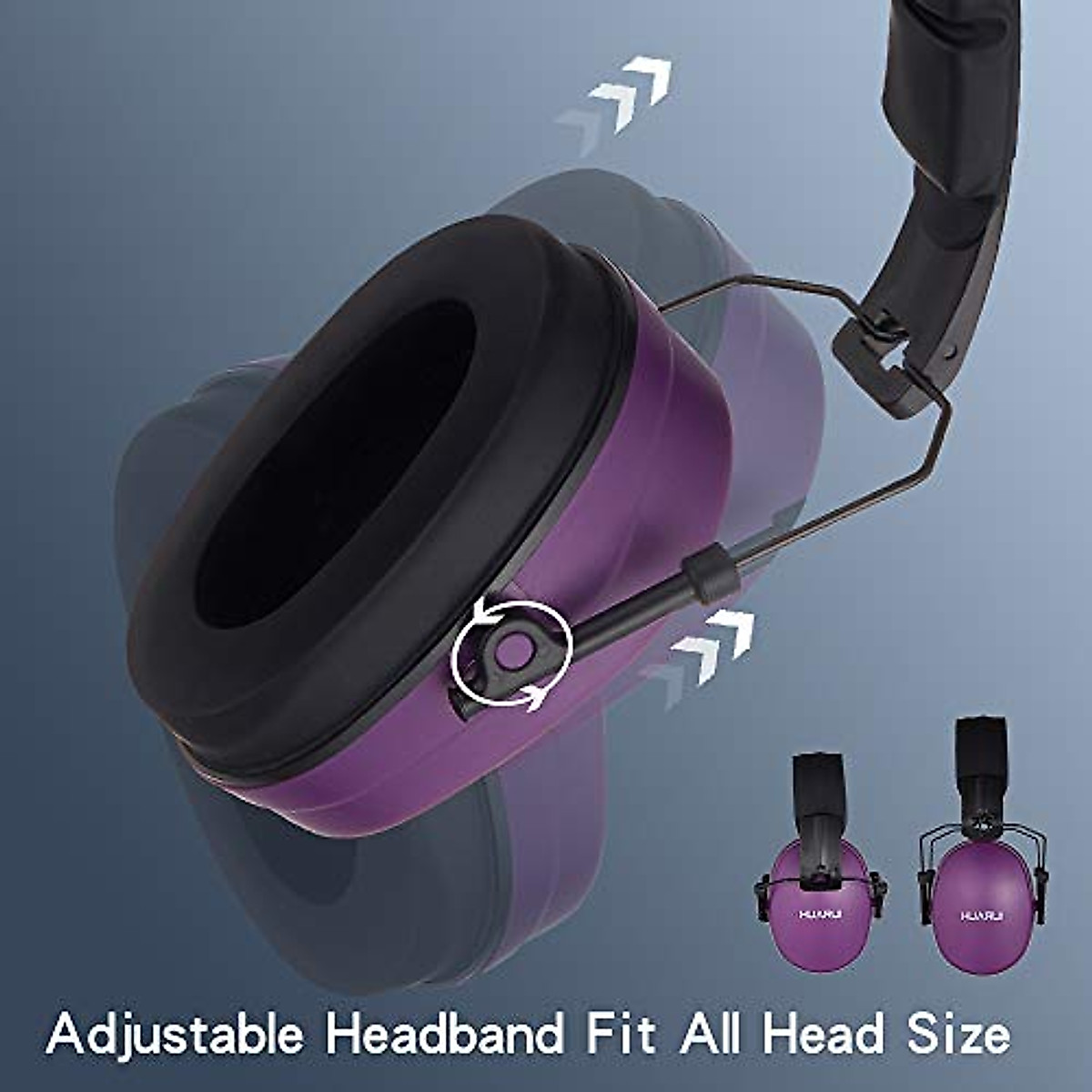 HUARUI Noise Reduction Ear Muffs for Hunting, Shooting Ear Protection Headphones Fits for Adults to Kids Hearing Protection Ear Muffs Noise Cancelling Ear Protector