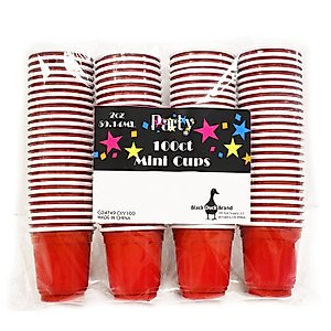 60pc Red Cup Mini Party Shot Glasses Set (2-Ounce)