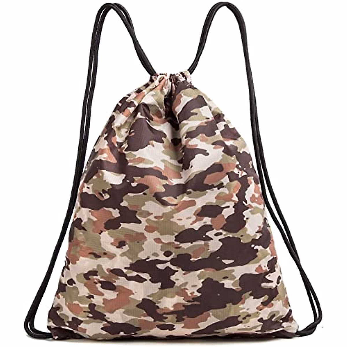 HSYA Drawstring Backpack Water Resistant String Bag with Inside & Outside Zipper Pockets Large Bag Gym Sack Unisex