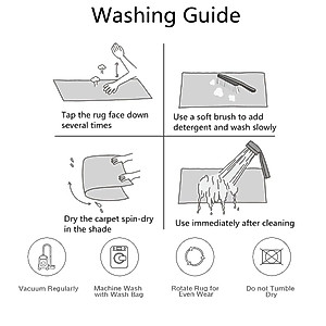 Christmas Theme with White Snowflakes Art Home Decor Rug, Red and Black Plaid Machine Washable Area Rugs, with Anti-Slip Backing Indoor Carpet for Living Room Bedroom Study Dining Room-3' x 4'