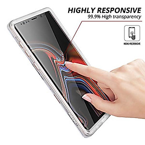 SURITCH for Samsung Galaxy Note 9 Marble Case, [Built-in Screen Protector] Natural Marble Full-Body Protection Shockproof Rugged Bumper Protective Cover for Galaxy Note 9 6.4 Inch (Gold Marble)