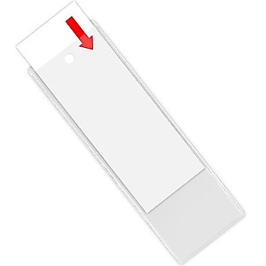 StoreSMART - Plastic Bookmark Covers/Holders with Tassle Hole - Clear Plastic - 10-Pack - BMK466C-10