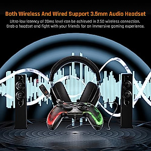 BIGBIG WON Wireless Switch Controllers for Nintendo Switch/PC Windows/Android/IOS, Bluetooth Wired PC Game Controller With 6-Axis Gyro/Vibration/Turbo/NFC/Wake-Up, Gaming Controller with Charging Dock