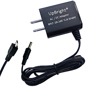 UpBright 5V AC/DC Adapter Compatible with Sylvania Blue LED Hi-Fi Speak Portable Bluetooth BT Speaker SP328 SP328-B Black DVE DSA-12CB-05 050200 DSA-12CB-05050200 DC5V 3.5mm USB Power Supply Charger