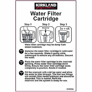 EMS Kirkland Signature Water Filter Cartridges for Brita Pitchers, 10 Refills, 10 Count (Pack of 1)