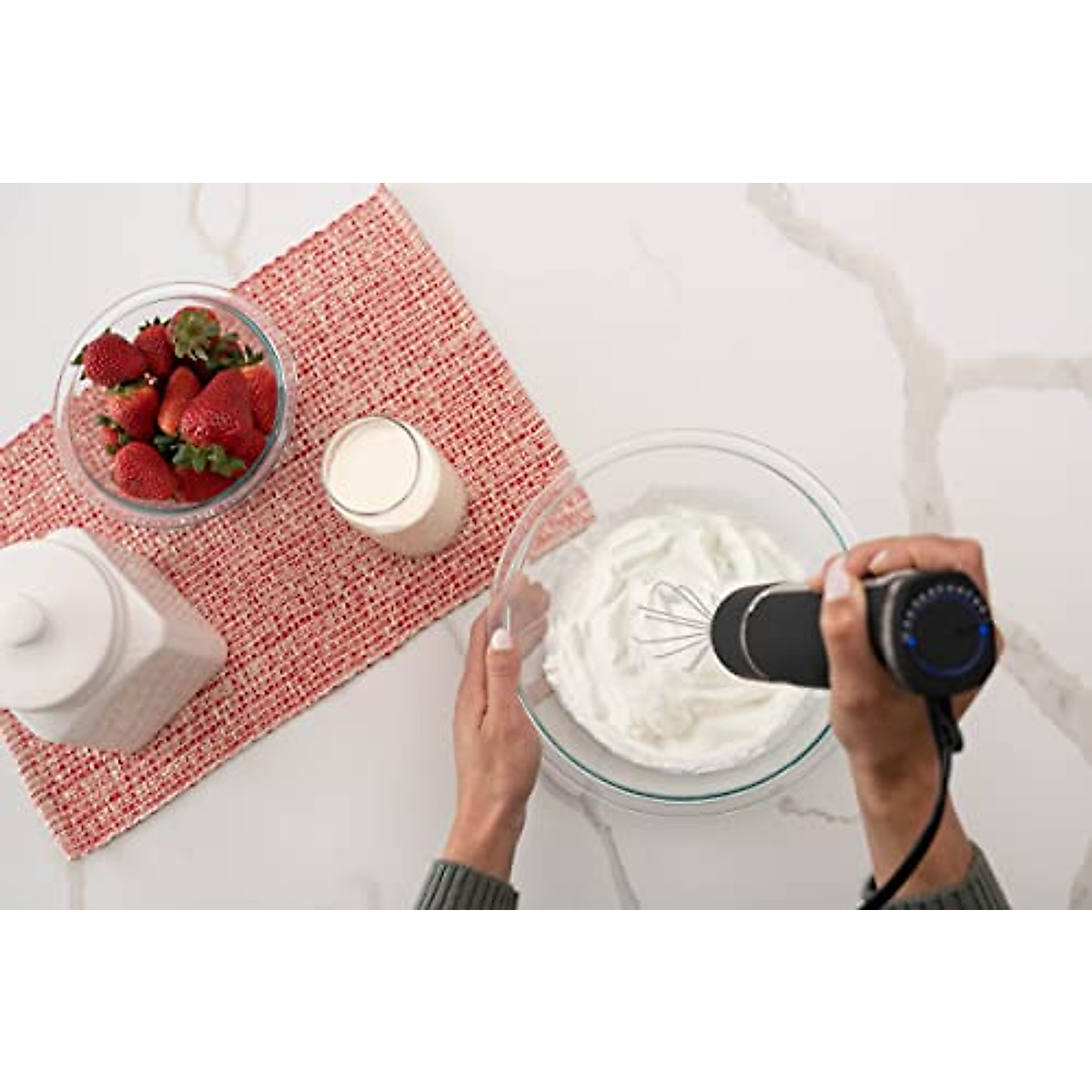 Blendtec Immersion Blender - Handheld Stick Blender, Whisk, and Food Processor - Includes 3 Attachments, 20 oz BPA-Free Jar, and Storage Tray - Stainless Steel