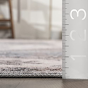 nuLOOM Emani Machine Washable Medallion Area Rug, 5' x 8', Beige