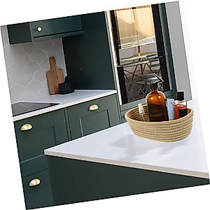 Cabilock Rope Cotton Basket, Small Woven Storage Bins, Khaki Color, 150 Special Features