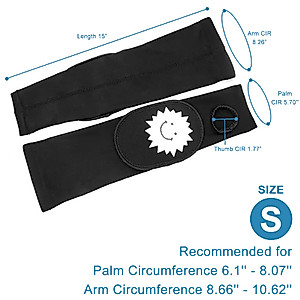 Luwint Kid Volleyball Arm Sleeves - Long Passing Forearm Sleeves for Teen Youth with Protection Pad and Thumbhole, 1 Pair (S)