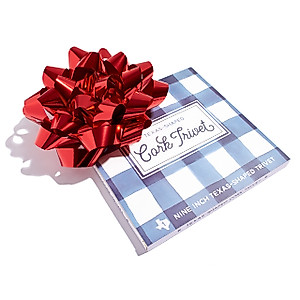 Texas Shaped Kitchen Cork Pot Holder Trivet with White Texas Pattern - 9 Inch Hot Pad Gift (White Texas Pattern)