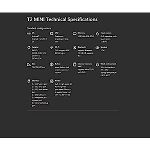 SUNMI T2mini Wireless Bluetooth Cash Register Printing Integrated Touch Screen Ordering Machine 80mm Small Ticket Printer T2 Mini