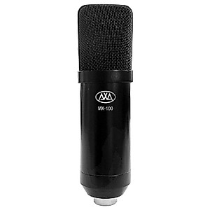 AxcessAbles MX-100 Professional Cardioid Studio Condenser XLR Microphone with AxcessAbles SF-101 Half Dome Isolation Shield for Streaming & Studio Recording