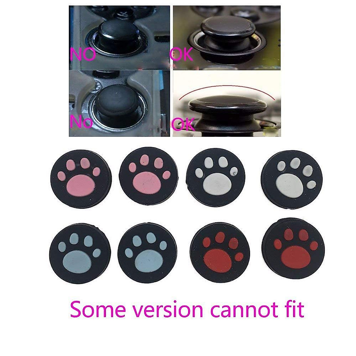 Silicone Joystick Caps Thumb Stick Analog Grip Cover Case Cap for PS Vita PSV 2000 PSV 1000 Controller (8PCS)
