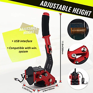 RASTP 64Bit PC USB Handbrake for SIM Racing Games Logitech G27 G25 G29 T500 T300 FANATECOSW LFS DIRT RALLY.2,Red