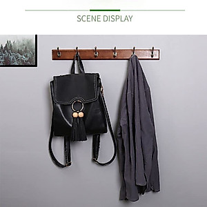 Natural materials coat rack, wall hanging coat rack ,bedroom wall hat rock,wood clothes hanging metal hooks(58CM/22.83")