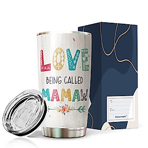 Kozmoz Inspire Love Being Called Mamaw Coffee Tumbler 20oz - Gifts For Women Grandma Coffee Tumbler Mothers Day Gifts - Gift Women Grandma Gifts -Gifts From Grandson Grandkids Grandma Tumbler