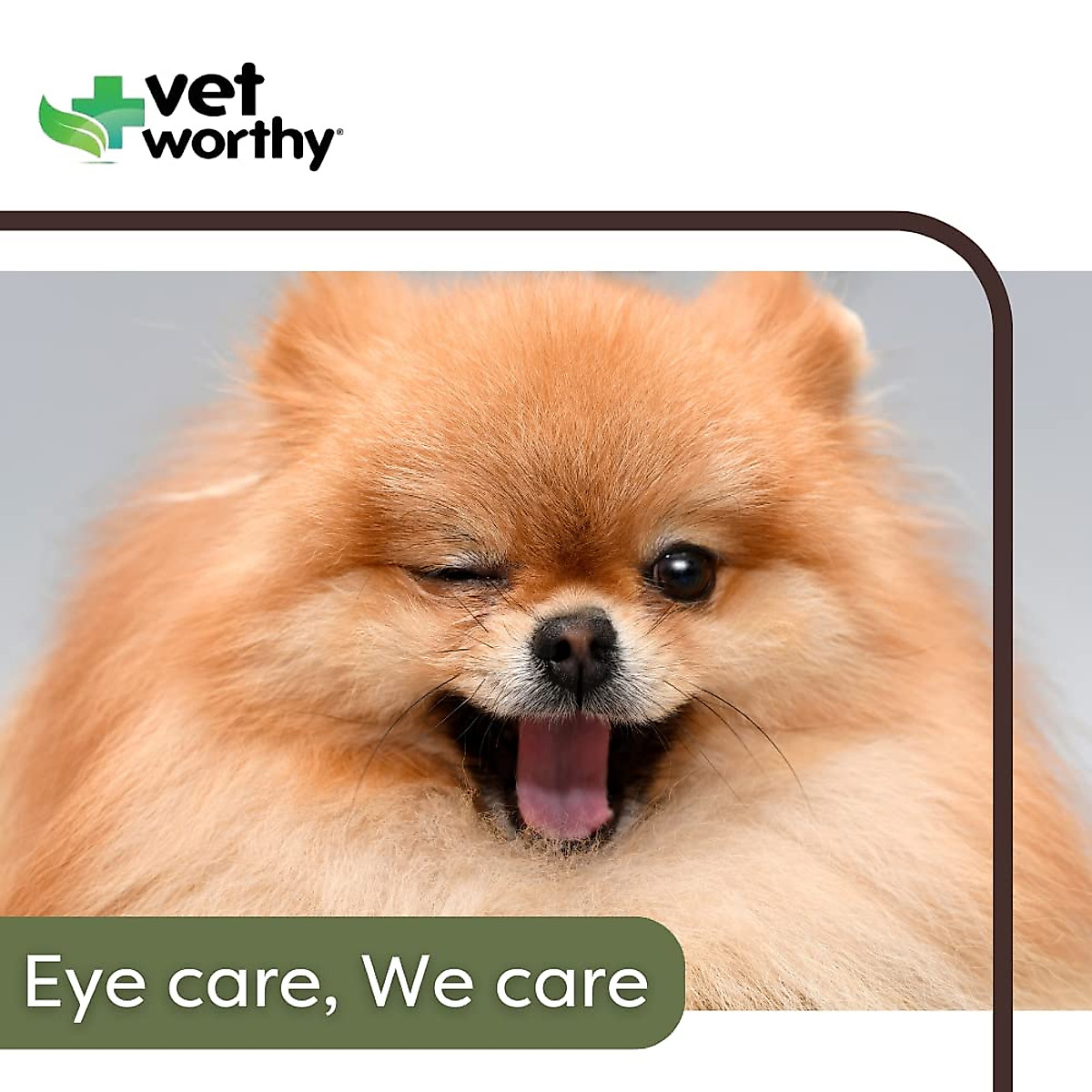 Vet Worthy Eye Wash for Dogs - Gentle Eye Cleansing Solution for Dogs to Prevent Tear Stain and Eye Irritation - Dog Eye Cleaner for Tear Stain, Dirt, and Eye Discharge - 4oz