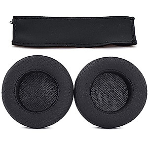 TaiZiChangQin Thicker Upgrade Ear Pads Headband Cushion Memory Foam Replacement Compatible with Corsair Virtuoso RGB Wireless SE Gaming Headphone (Fabric)