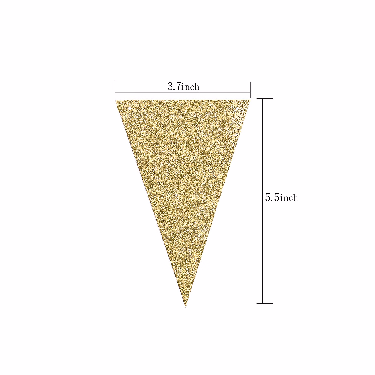 Glitter Golden Brown Green Triangle Banner Greenery Party Decoration Supplies Paper Bunting Signs for Birthday Nursery Classroom Anniversary Christmas Decoration Graduation Flags 15 pcs 10 Feet