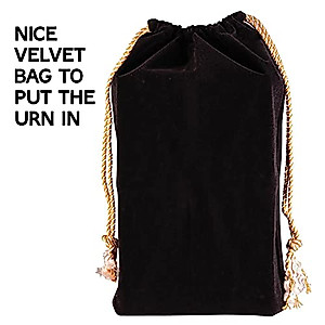 SOULURNS - Border Engraved Rosewood Cremation Urns for Human Ashes Adult Male Female - Wooden Decorative Urns Box and Casket for Men Women Child - Burial Urn for Adults with Velvet Bag