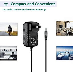 Guy-Tech AC/DC Adapter Compatible with Hitachi Digital 8 Hi8 8mm Video Camcorder VHSC Camera VM-E54A VM-E56A VM-E58A VME56A VME58A VM-H58 VM-H58E Power Supply Cord