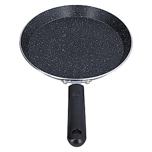 8in Frying Pan Flat Bottomed Pancake Pan, Maifan Stone Frying Pan Induction Cooker Non-stick Pancake for Kitchen Induction Cooker(black)