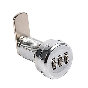 3 Digit Code Combination Lock, Stainless Steel Durable Security Lock Easy to Install Password Coded Cabinet Lock for Household(17~23mm)