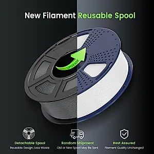 SUNLU 3D Printer Filament 1.75mm, Neatly Wound 3D Printing Filament, +/- 0.02 mm Dimensional Accuracy, Fits Most FDM Printers, 1kg Spool, Transparent PLA