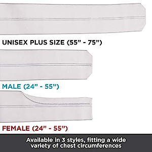 BraceAbility Broken Rib Brace | Elastic Chest Wrap Belt for Cracked, Fractured or Dislocated Ribs Protection, Compression and Support (Universal Female)