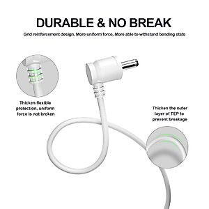 OLAIKE Solar Panel for Spotlight Cam Battery & Stick Up Cam Battery,Waterproof Charge Continuously,5 V/3.5W(Max) Output, with Secure Metal Wall Mount & 3.8M/12ft Power Cable(No Include Camera),White