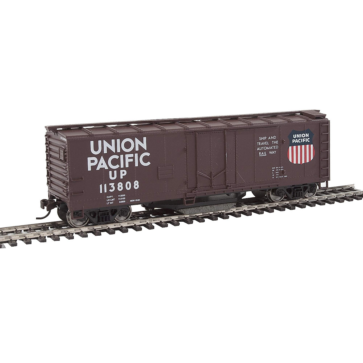 Walthers Trainline 40' Plug-Door Track Cleaning Boxcar - Union Pacific #113808 HO Scale