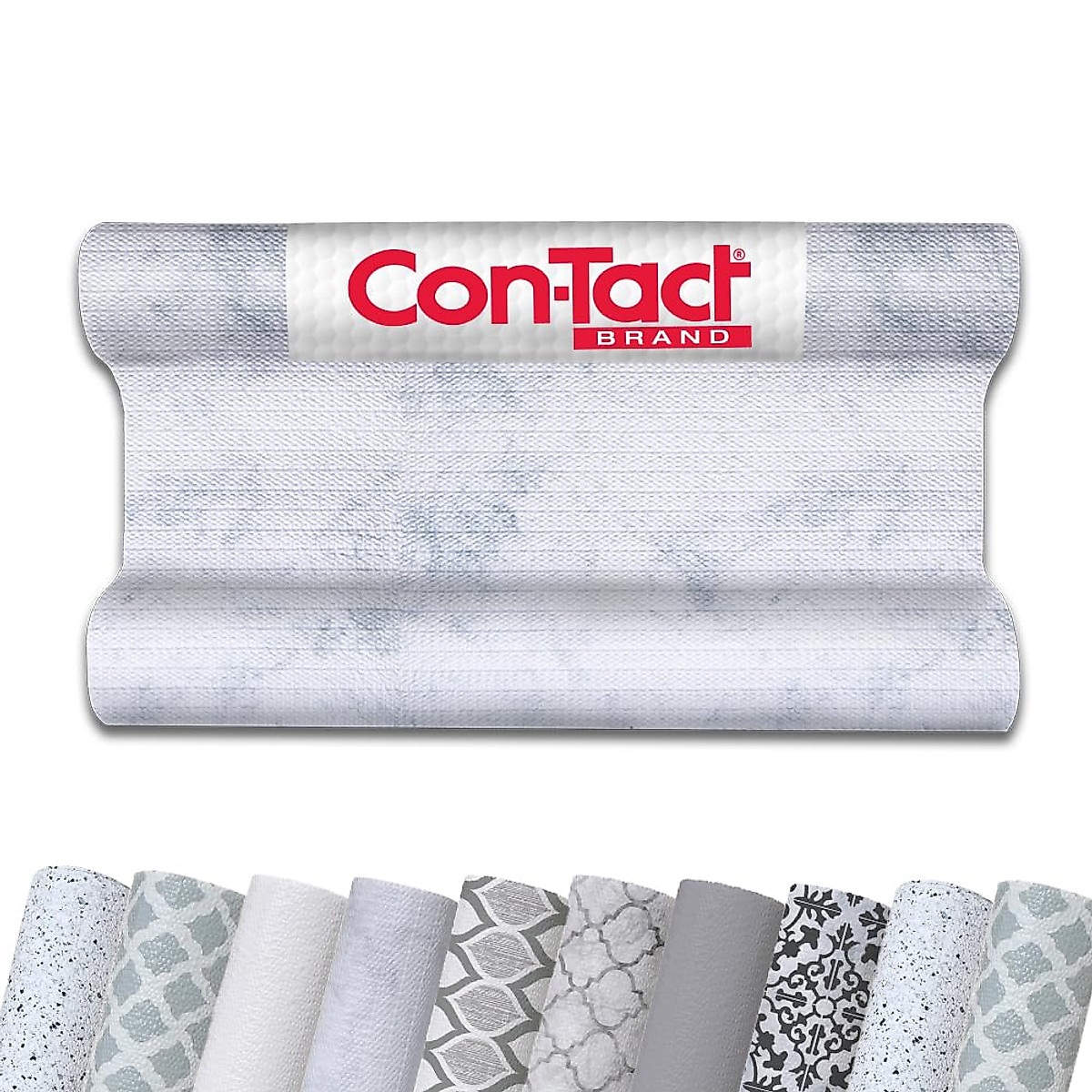 Con-Tact Brand Grip Prints Non-Adhesive Non-Slip Counter Top, Drawer/Shelf Liner, 12" x 20', Carrara Marble