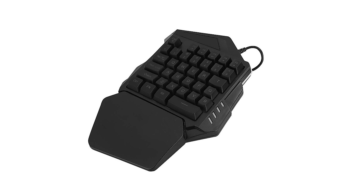 Single Hand Gaming Keyboard with Wrist Rest and Breathing Lights
