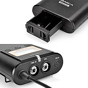 Comica CVM-WM100H Wireless Handheld Microphone with UHF 48 Channels, 328 ft Wireless Range,Real time Monitor, LCD Display, Wireless Microphone for Camera, Camcorder, iPhone, Samsung and More