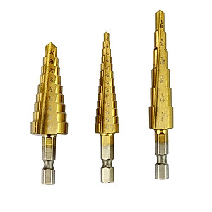 Uber Workshop - 3 Piece Step Drill Bit Set with Pouch - Impact Driver Compatible - 28 Sizes