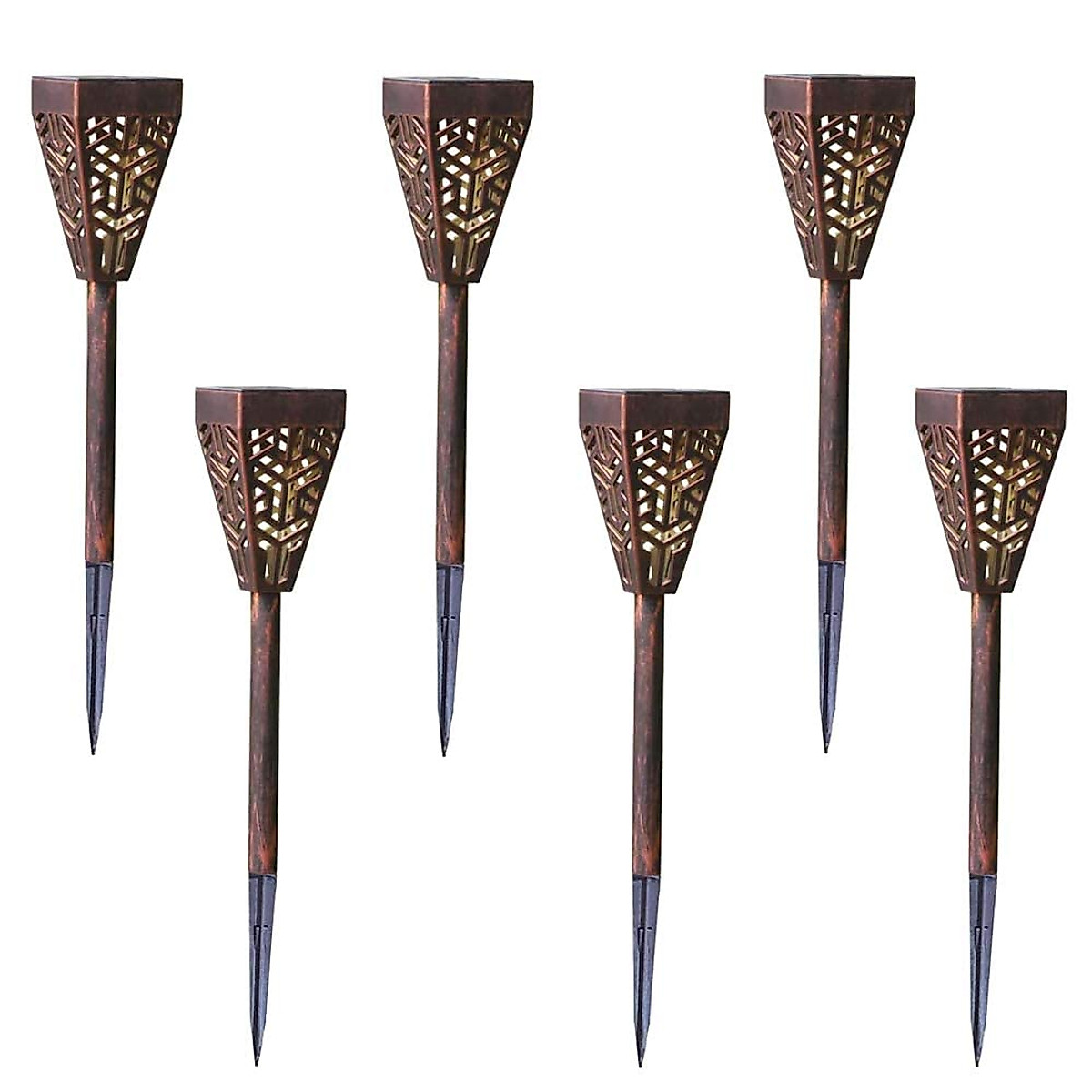 6 Pack Solar Pathway Lights Outdoor Yard Decoration Solar Led Landscape Lights Waterproof Outdoor Solar Lights for Garden Landscape Path Yard Patio Driveway Walkway