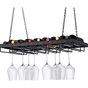 Wine Enthusiast Metal Hanging Wine Glass Rack