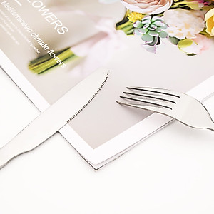 Snplowum 24pcs Silver Flatware Set With Holder, Stainless Steel Egg Shape Cutlery Storage Tableware Kitchen Utensils Gift Set, Silverware Set for Home and Restaurant Banquets, Service For 6