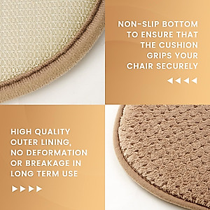 BSAOUTZ Seat Cushions for Dining Chair 4 Pack, 16×16 Kitchen Chair Cushions, Non Slip Washable Chair Pad for Kitchen Chair, Rocking Chair, Outdoor Chair, 16x16 Taupe