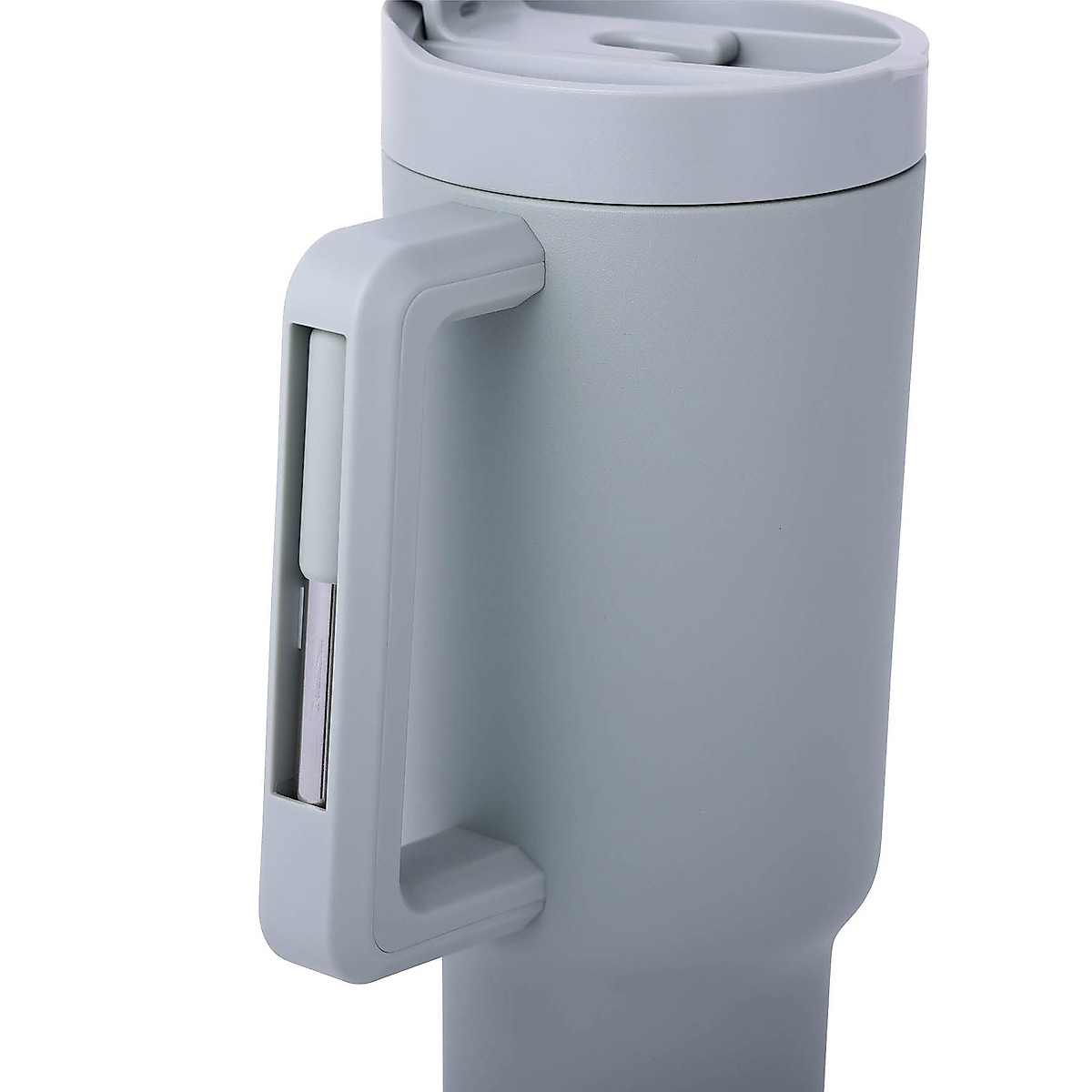 Manna Stainless Steel Double Wall Insulated Tumbler with Smart Seal Dual Sip Lid and Straw Fit Handle - 40 Oz - Soft Meadow Powder Coat