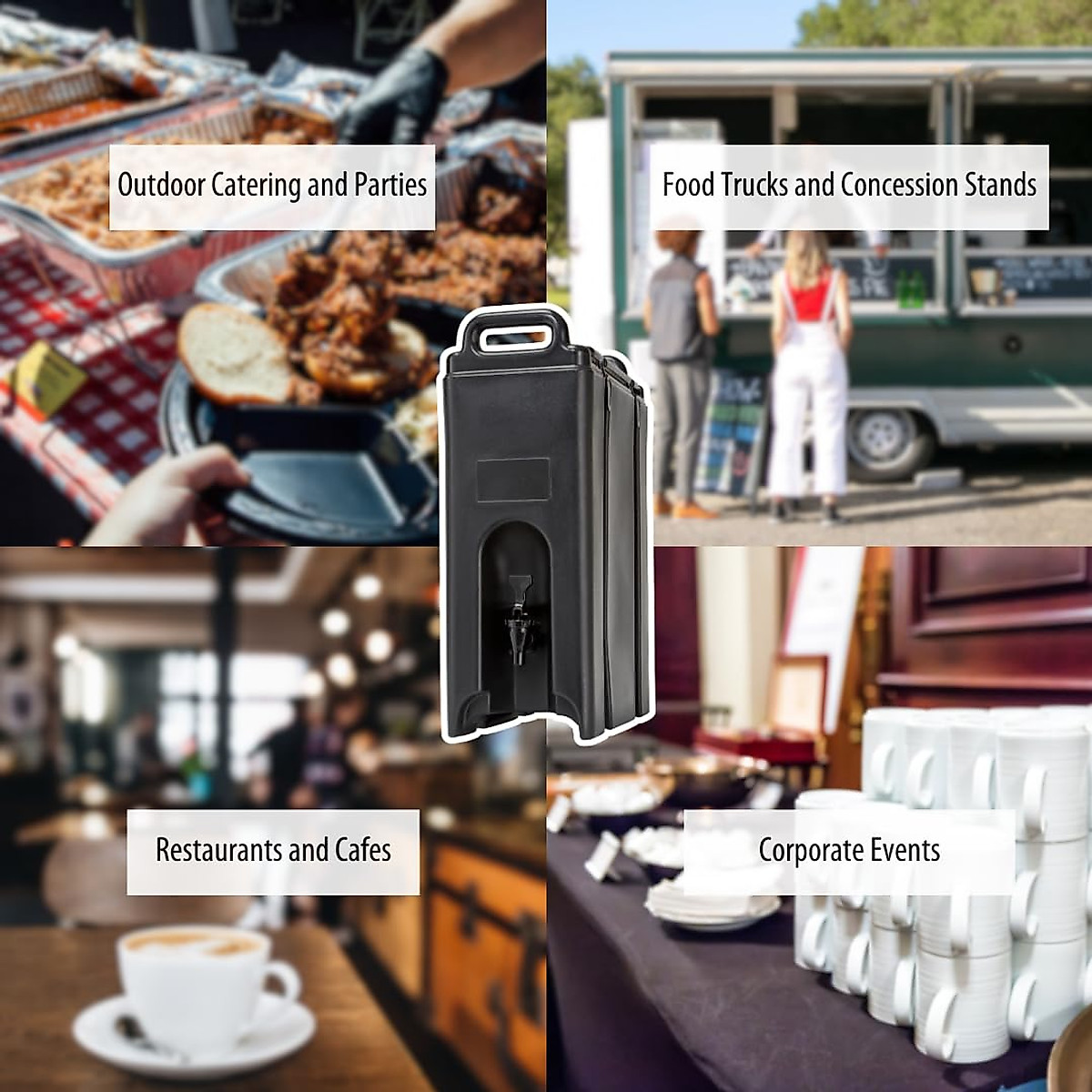 Cambro (500LCD110) 4-3/4 gal Beverage Carrier - Camtainer®, Black