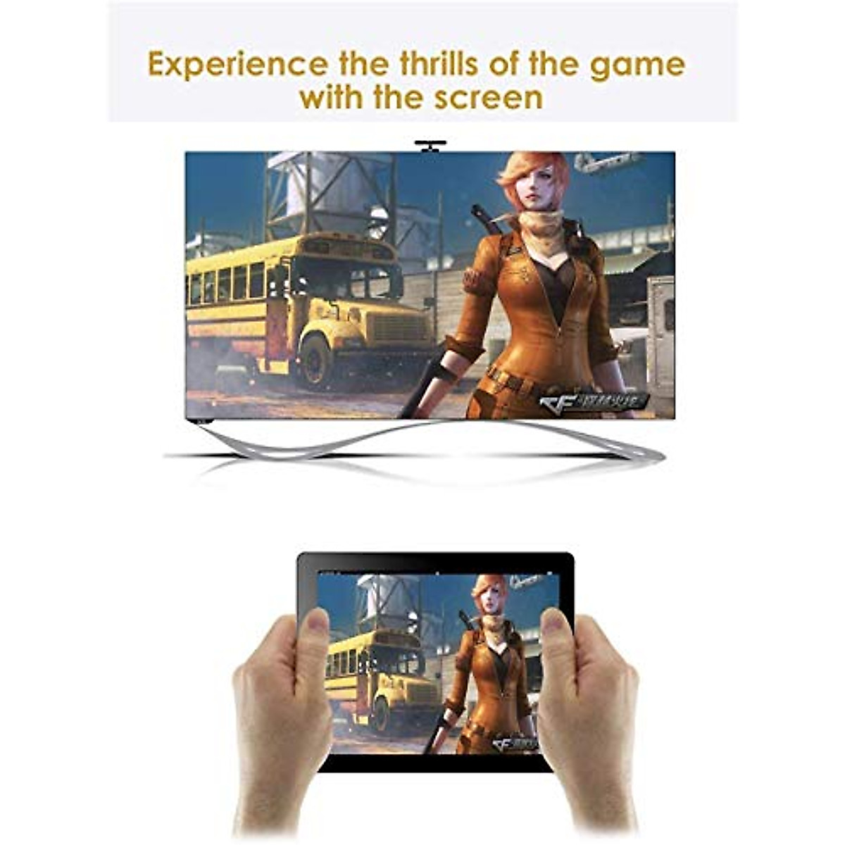 WiFi Wireless Display Dongle 1080P Mini Receiver Sharing HD Video from Projectors Cell Phones Tablet PC Support Airplay/ Chromecast/Chromecast Tv/Miracast/Miracast Dongle for Tv