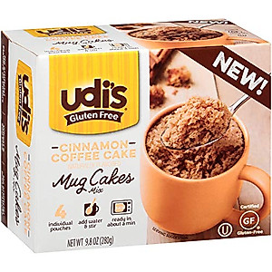 Udi's Gluten Free Cinnamon Coffee Cake Mug Cake Mix, 9.8 oz. 4-Count