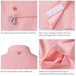 BASSDASH Women's UPF 50 Long Sleeve Fishing Hiking Button Down Shirt Performance Quick Dry FS21W