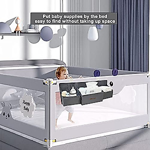 Holy Cat Hanging Baby Diaper Caddy Organizer with Paper Pocket for Changing Table Crib Playard Organization Nursery Organization Hanging Nursery-Grey…