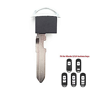 WFMJ 2Pcs Replacement for Mazda 3 5 6 CX-7 CX-9 MX-5 Miata Uncut Smart Remote Emergency Insert Key Blank Blade Fob