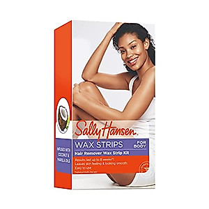 Sally Hansen Hair Remover Kit, 1 Count, Quick and Easy Wax Strip Kit (Packaging May Vary)